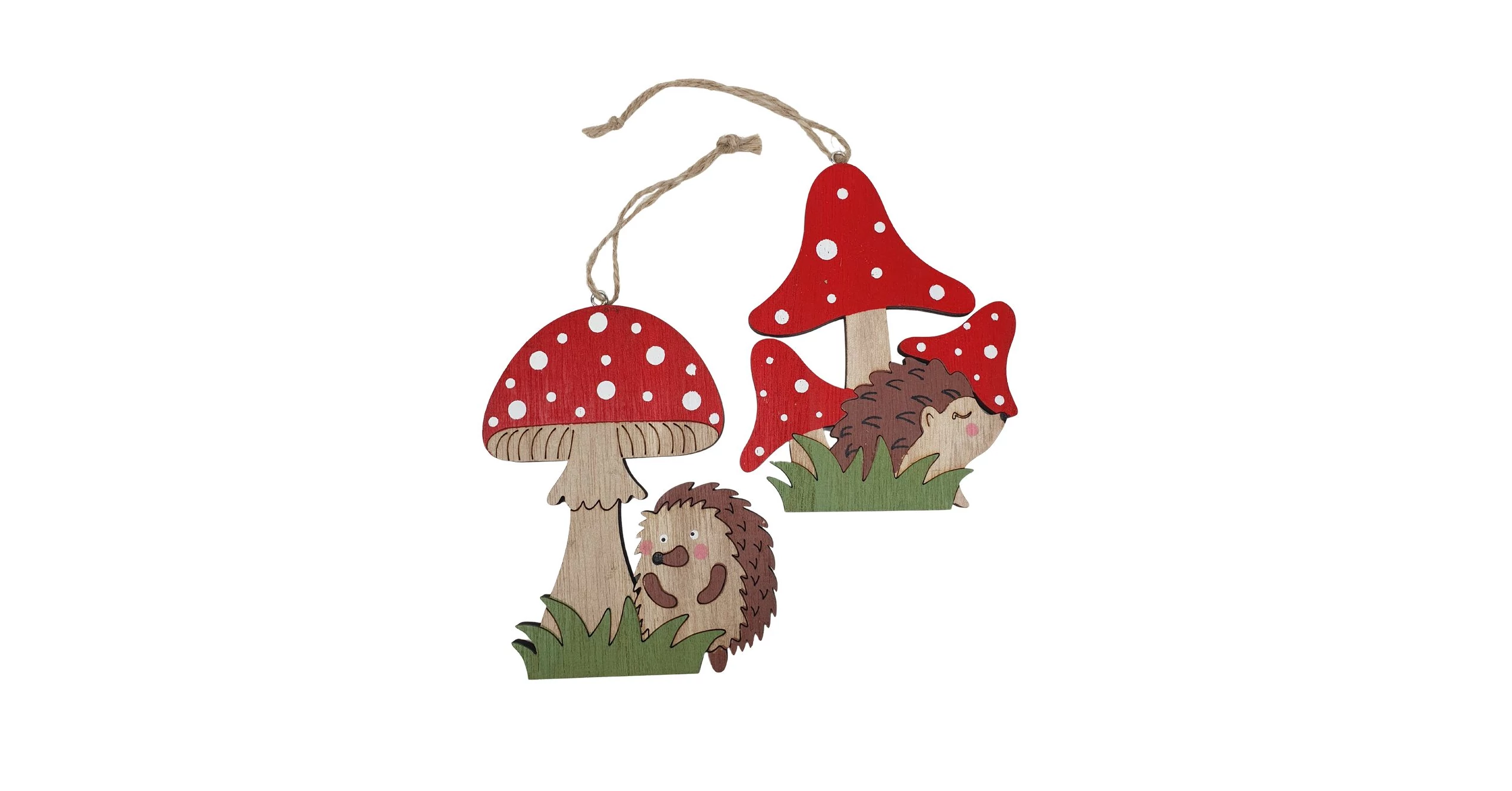 Akasztós fa dekor gomba sünivel*2 - Őszi apróságok